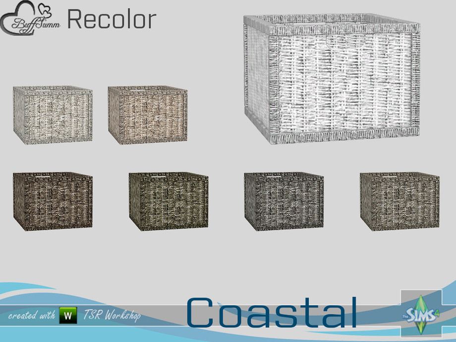 The Sims Resource - Coastal Living Decoration Recolor Wicker Basket 3