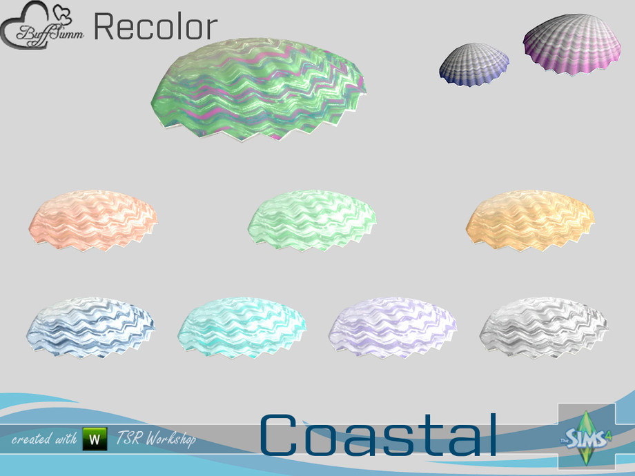 The Sims Resource - Coastal Living Decoration Recolor Shell Large 1