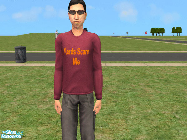 The Sims Resource | Nerds Scare Me Shirt