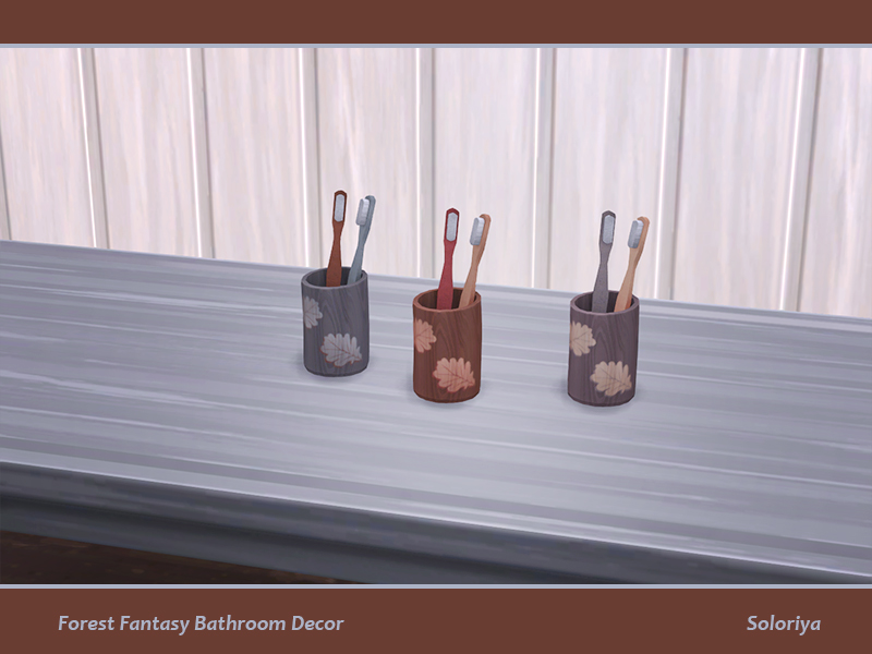 The Sims Resource | Forest Fantasy Bathroom Decor. Toothbrushes