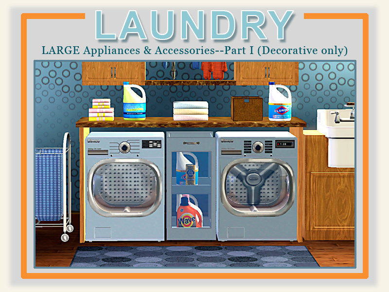 The Sims Resource | Modern Laundry Clothes Washer