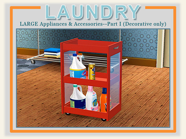 The Sims Resource | Modern Laundry Supplies Cart