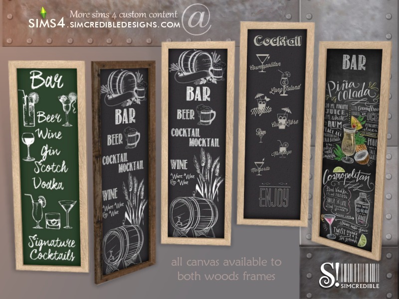 The Sims Resource - Industrial Bar - chalkboard