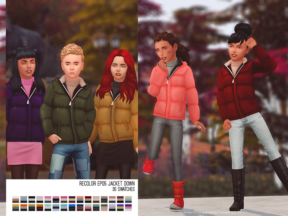 The Sims Resource | helgatisha Recolor EP05 Jacket Down child