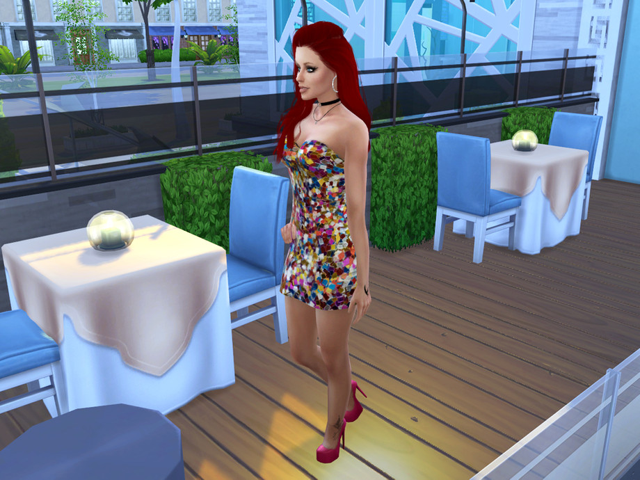 The Sims Resource | Colorful Confetti Sequin Mini Dress
