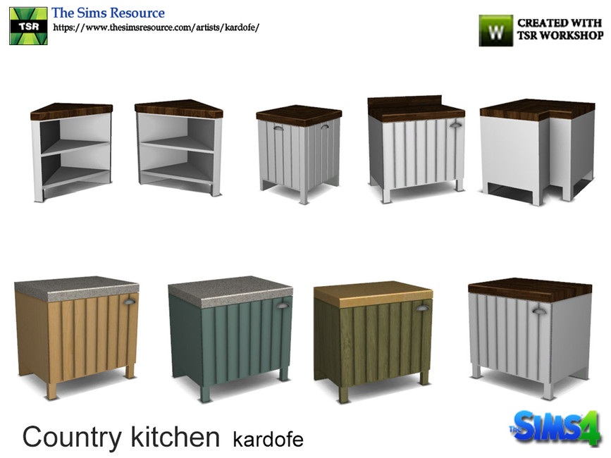 The Sims Resource - kardofe_Country kitchen_Countert