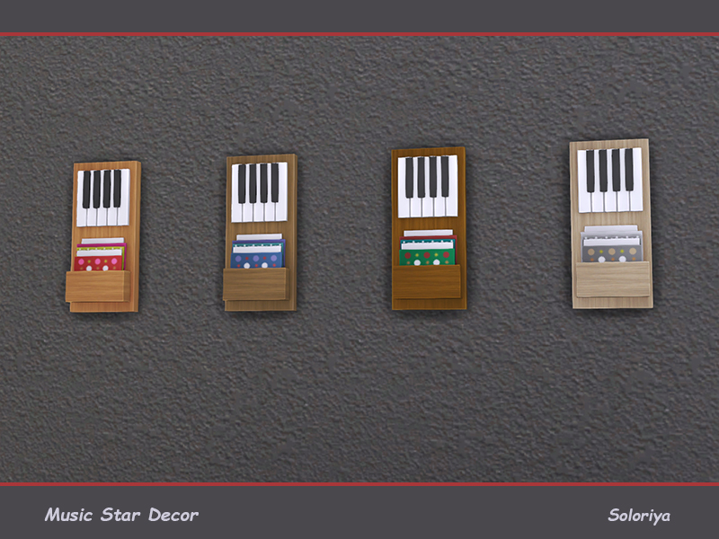 The Sims Resource | Music Star Decor. Piano Keys with Notes