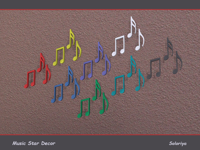 The Sims Resource | Music Star Decor. Musical Notes