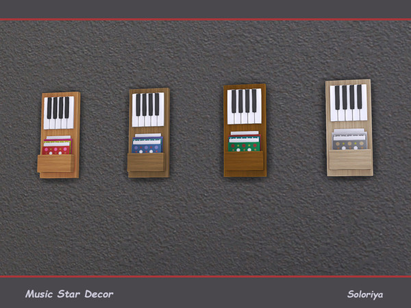 The Sims Resource - Music Star Decor. Piano Keys with Notes