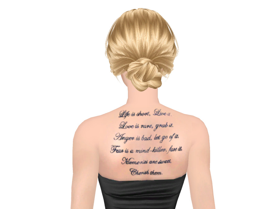 The Sims Resource | Quote Tattoo V4 Kayzrock91