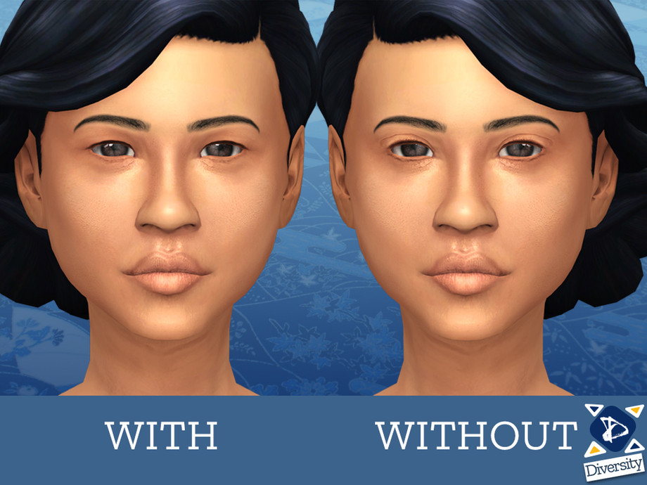 The Sims Resource | Realistic monolid overlay (Asian eyelid)