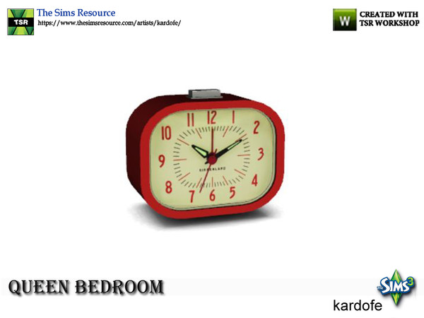 The Sims Resource | kardofe_Queen Bedroom _Alarm clock