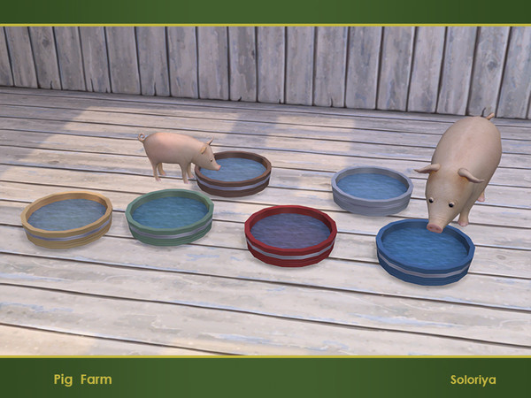The Sims Resource | Pig Farm. Water Bowl