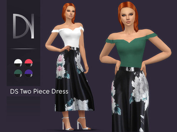 The Sims Resource | DS Two Piece Dress [HQ]