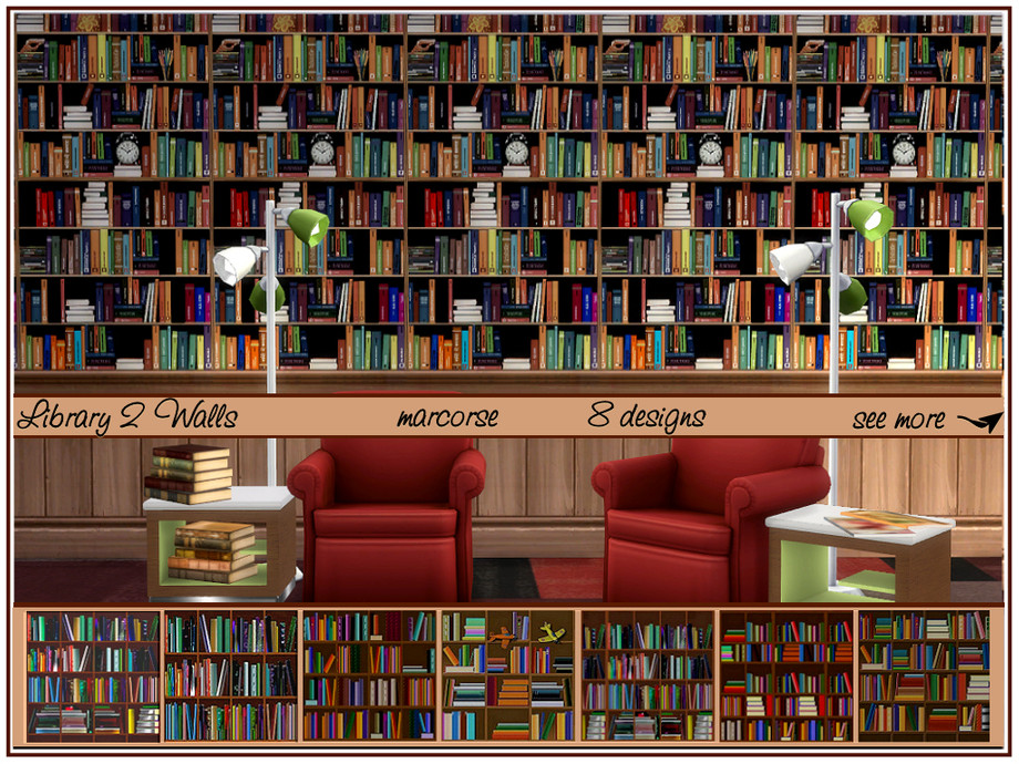 The Sims Resource | Library 2 Walls_marcorse