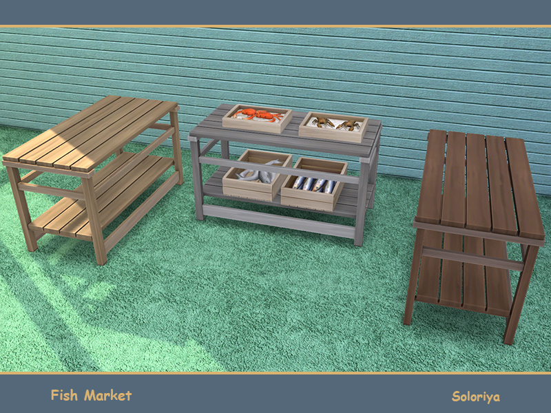 The Sims Resource | Fish market. Stall