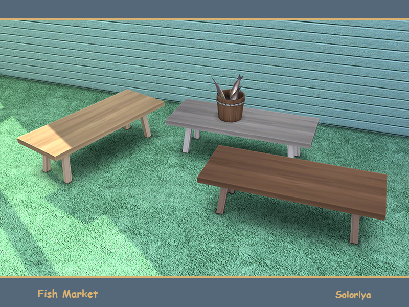 The Sims Resource | Fish market. Stall