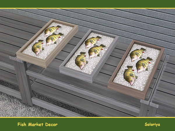 The Sims Resource | Fish Market Decor. Crate with Perches
