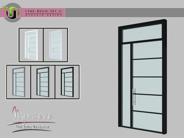 The Sims Resource | Lyne Build Set II - Medium Door 2x1