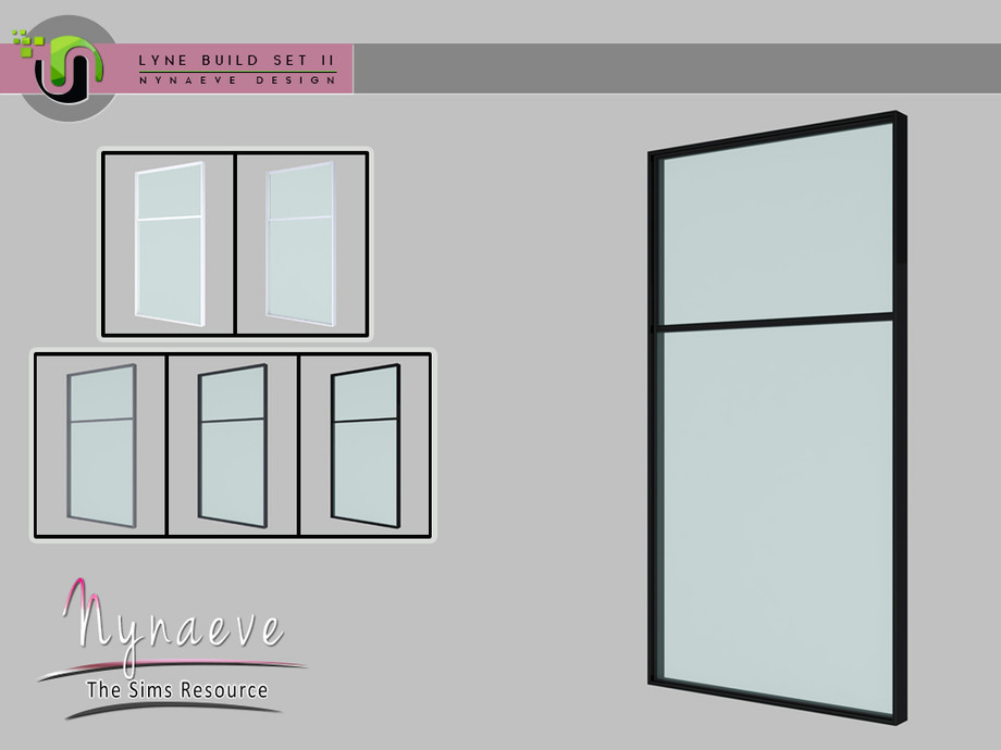 The Sims Resource | Lyne Build Set II - Medium Window - 2x1 Closed