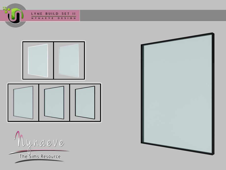 The Sims Resource | Lyne Build Set II - Medium Window - 3x1 Picture