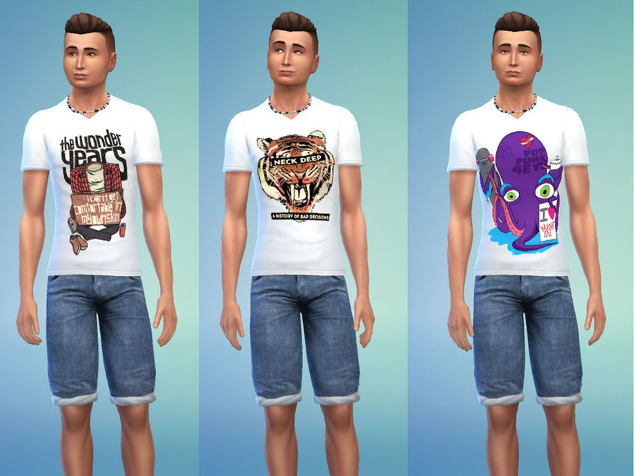 The Sims Resource | poppunk_shirts_by_destiny292000