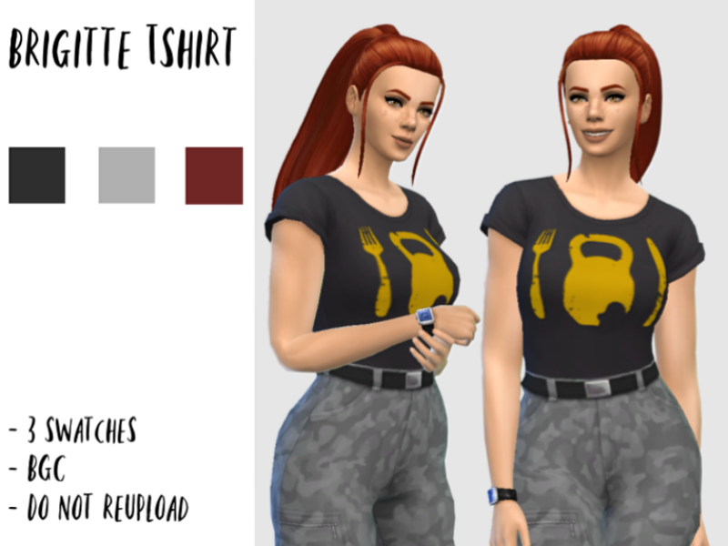 The Sims Resource | Brigitte T-shirt