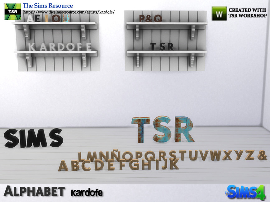 The Sims Resource - kardofe_Alphabet_