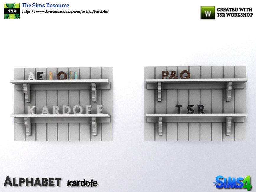 The Sims Resource - kardofe_Alphabet_