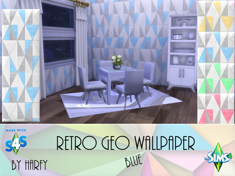 The Sims Resource | Retro Geo Wallpaper