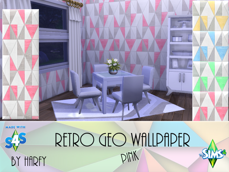 The Sims Resource | Retro Geo Wallpaper
