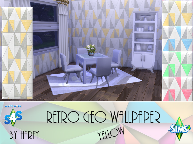 The Sims Resource | Retro Geo Wallpaper
