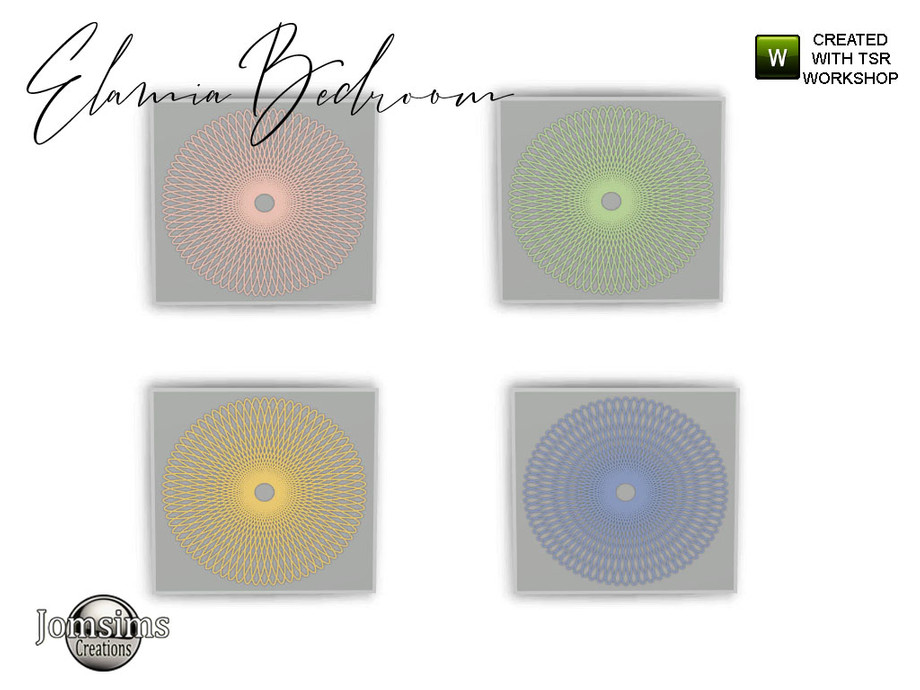 The Sims Resource | elamia bedroom wall paintings