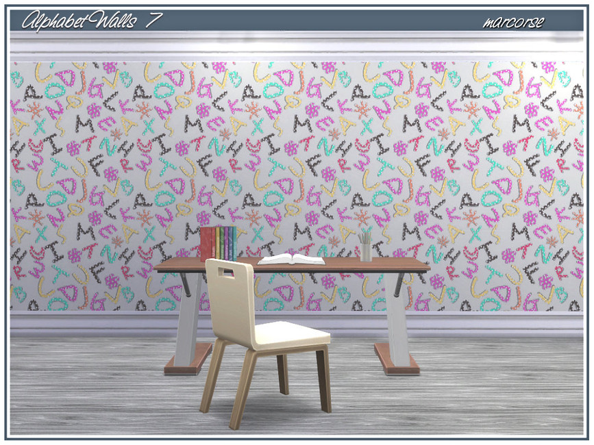 The Sims Resource - Alphabet Walls_marcorse