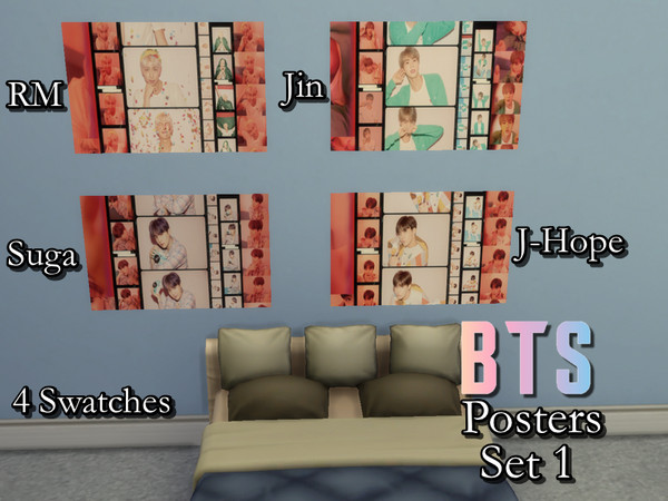 The Sims Resource - BTS Map of the Soul: Persona V1 Posters Set 1