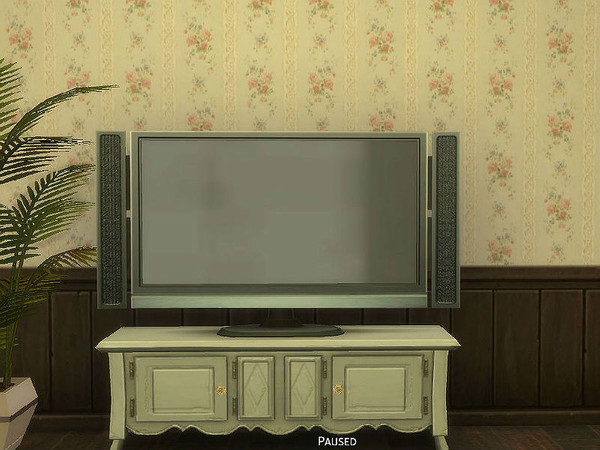The Sims Resource | Indulgence Tv Stand Black And White