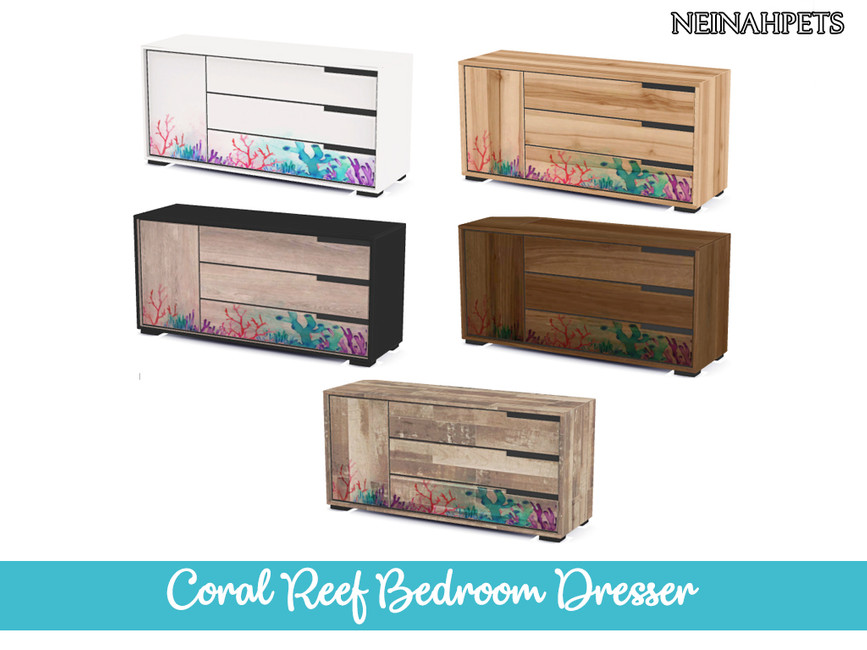 The Sims Resource - Coral Reef Bedroom Collection Pt 1