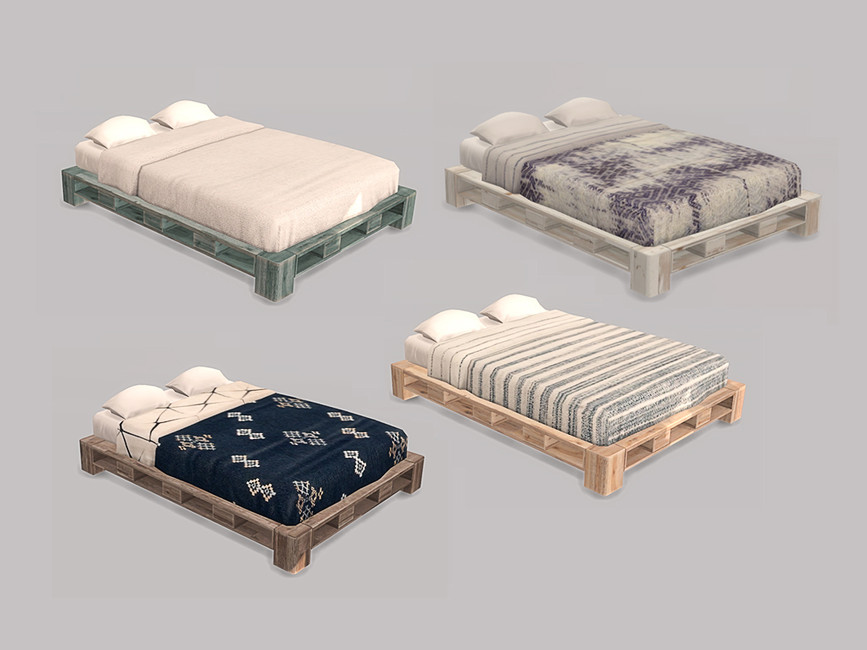 The Sims Resource - Bedroom Mira - Bed Double