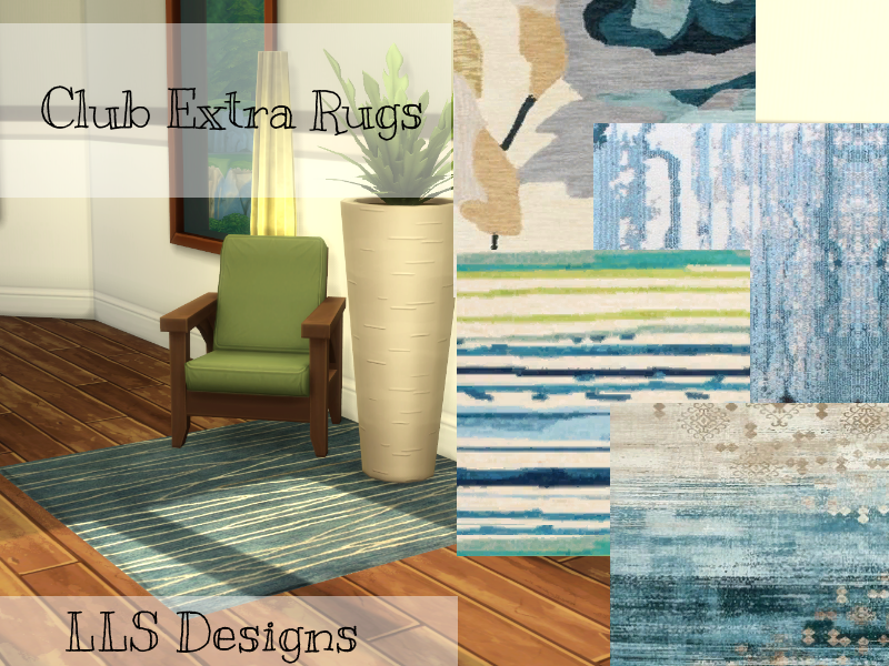 The Sims Resource | Club Extra Rug Blue