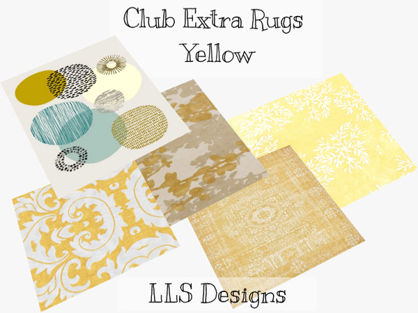 The Sims Resource | Club Extra Rug Yellow