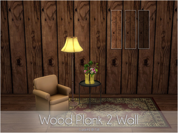 The Sims Resource - Wood Plank 2 Wall
