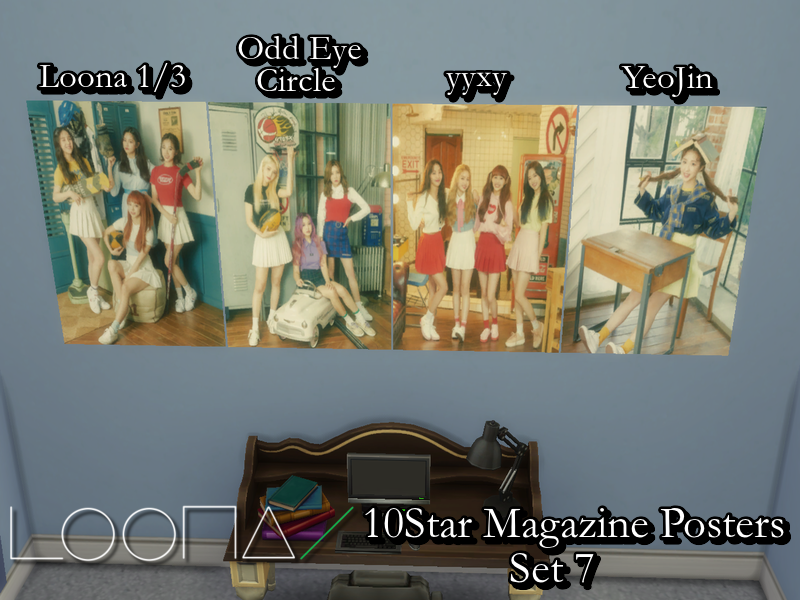 The Sims Resource | Loona 10Star Magazine Posters (Set 7)