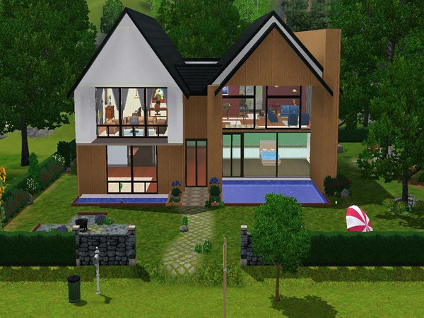 The Sims Resource | JUN Modern House // Base Game