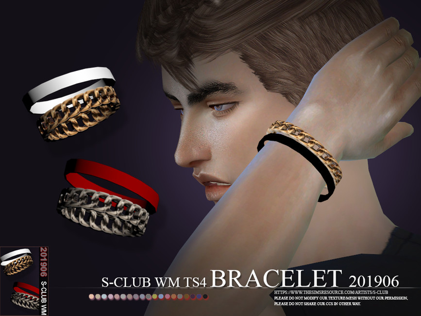 The Sims Resource - S-Club WM ts4 bracelet 201906
