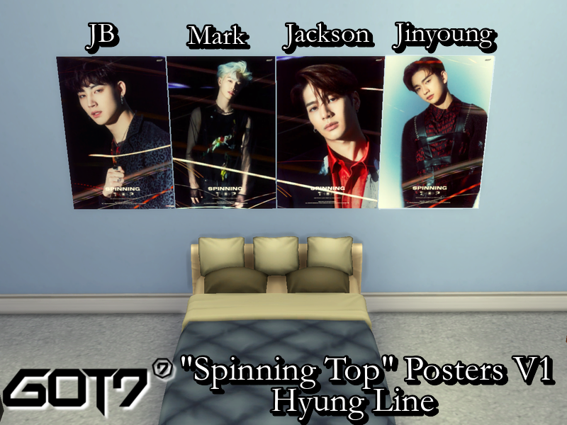 The Sims Resource | GOT7 Spinning Top Promo Posters V1 Set 1