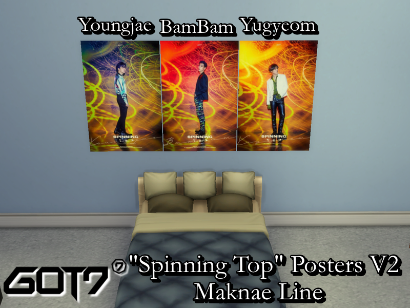 The Sims Resource | GOT7 Spinning Top Promo Posters V2 Set 2