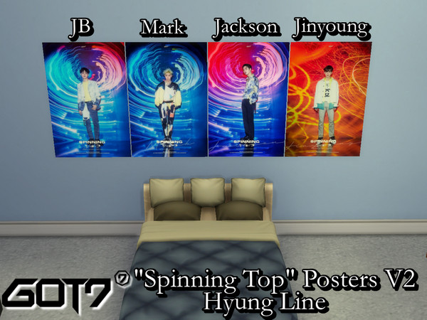 The Sims Resource - GOT7 Spinning Top Promo Posters V2 Set 1