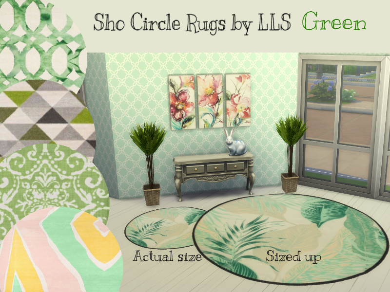 The Sims Resource - Sho Circle Rug Green