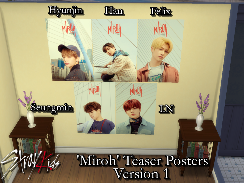 The Sims Resource | Stray Kids Miroh Posters V1 Set 2