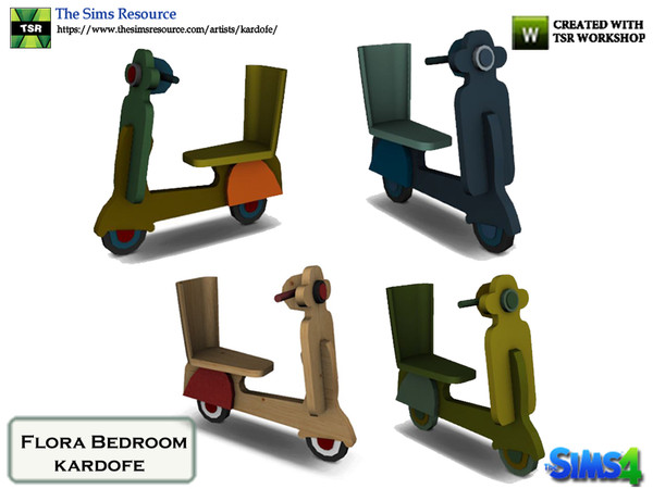 The Sims Resource | kardofe_Flora Bedroom_Scooter